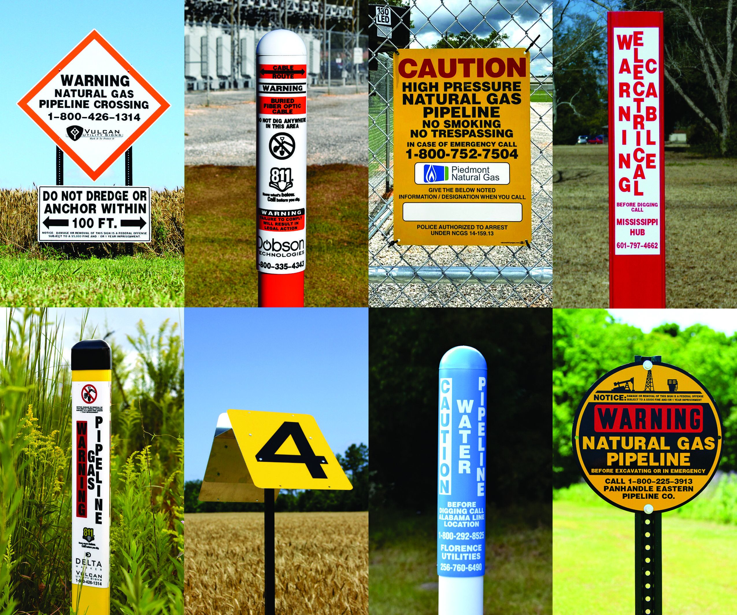 Vulcan Utility Signs - Mark it to Protect It! - Made in the USA ...